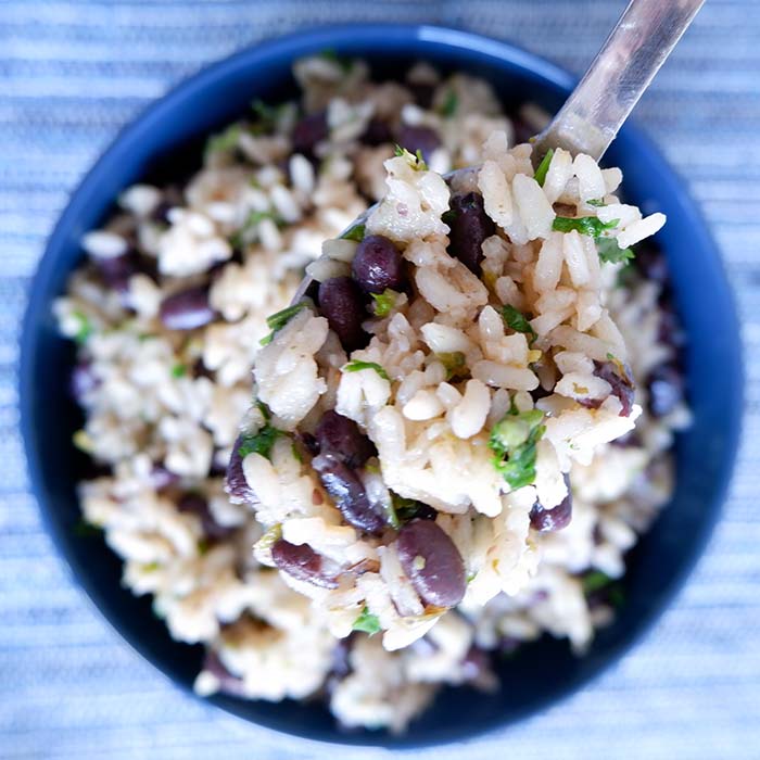 Cilantro Lime Rice with Black Beans (Vegan)